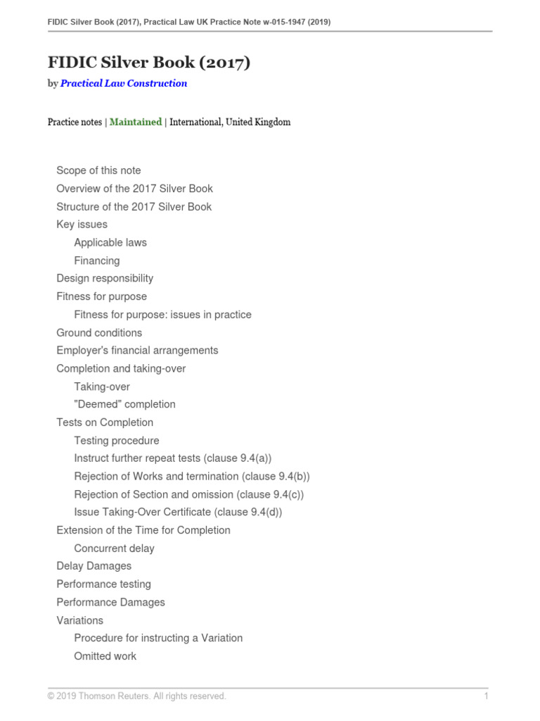 7 - FIDIC Silver Book (2017) | PDF | Project Finance | Indemnity