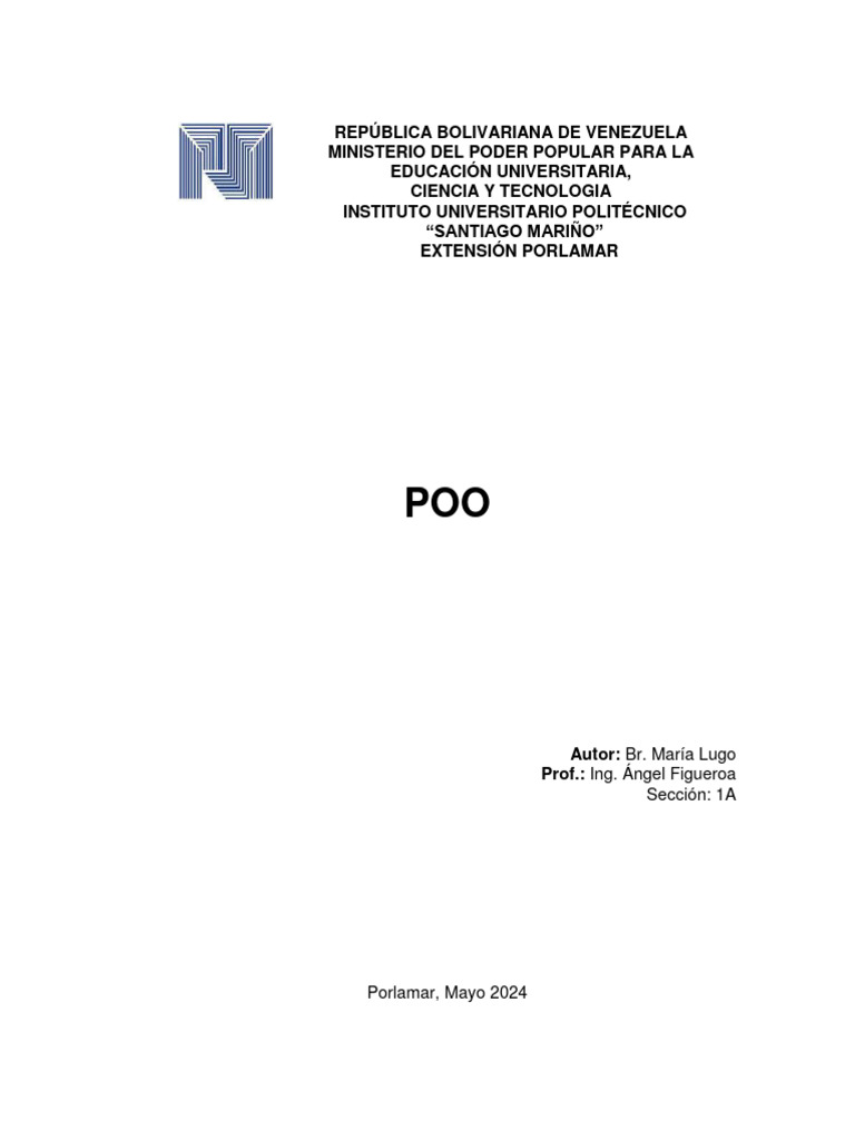 poo | PDF | Objeto (informática) | Herencia (Programación Orientada a ...