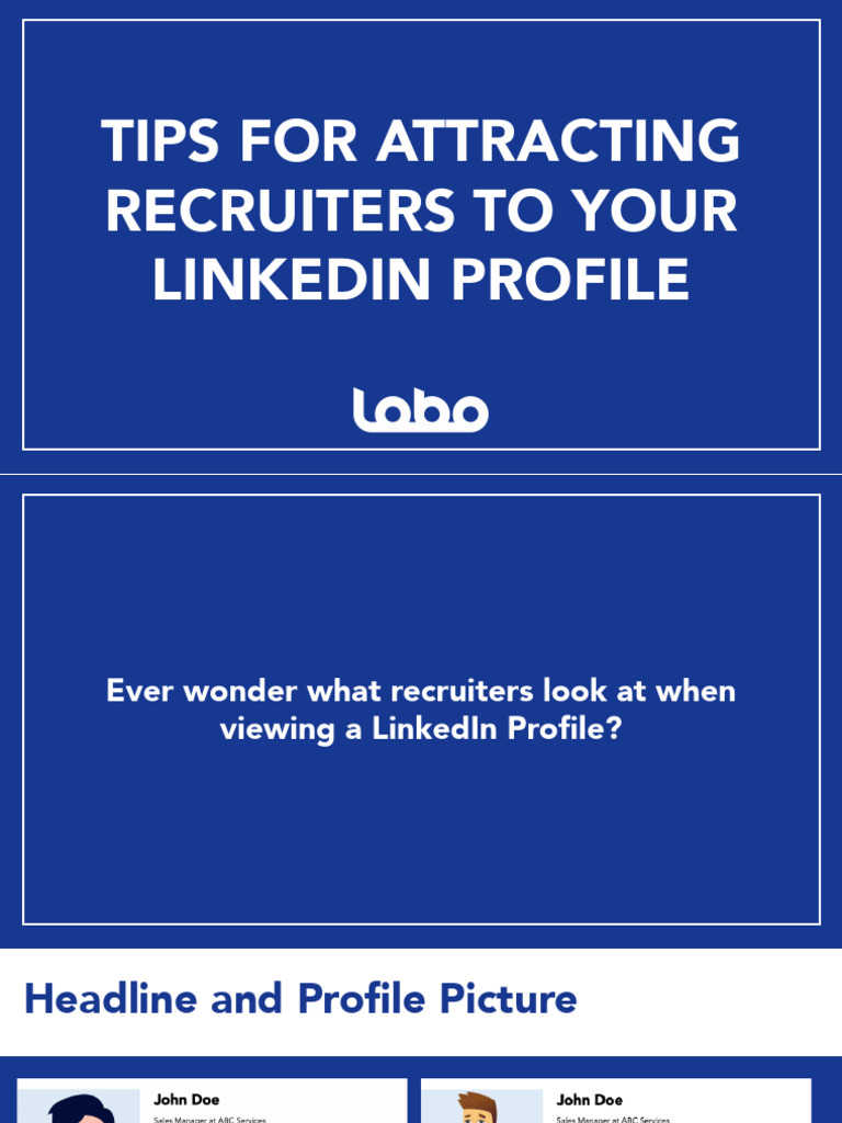 LinkedIn Tips for Job Seekers | PDF | Linked In | Recruitment