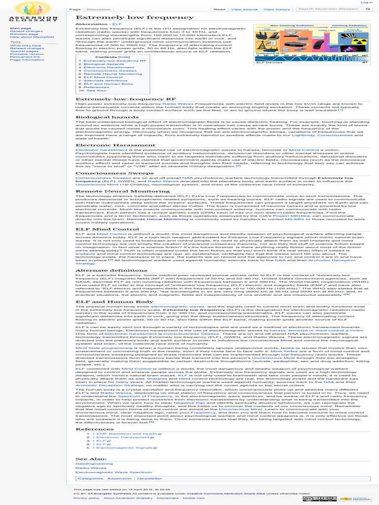 Understanding Extremely Low Frequency (ELF) | PDF | Radio ...