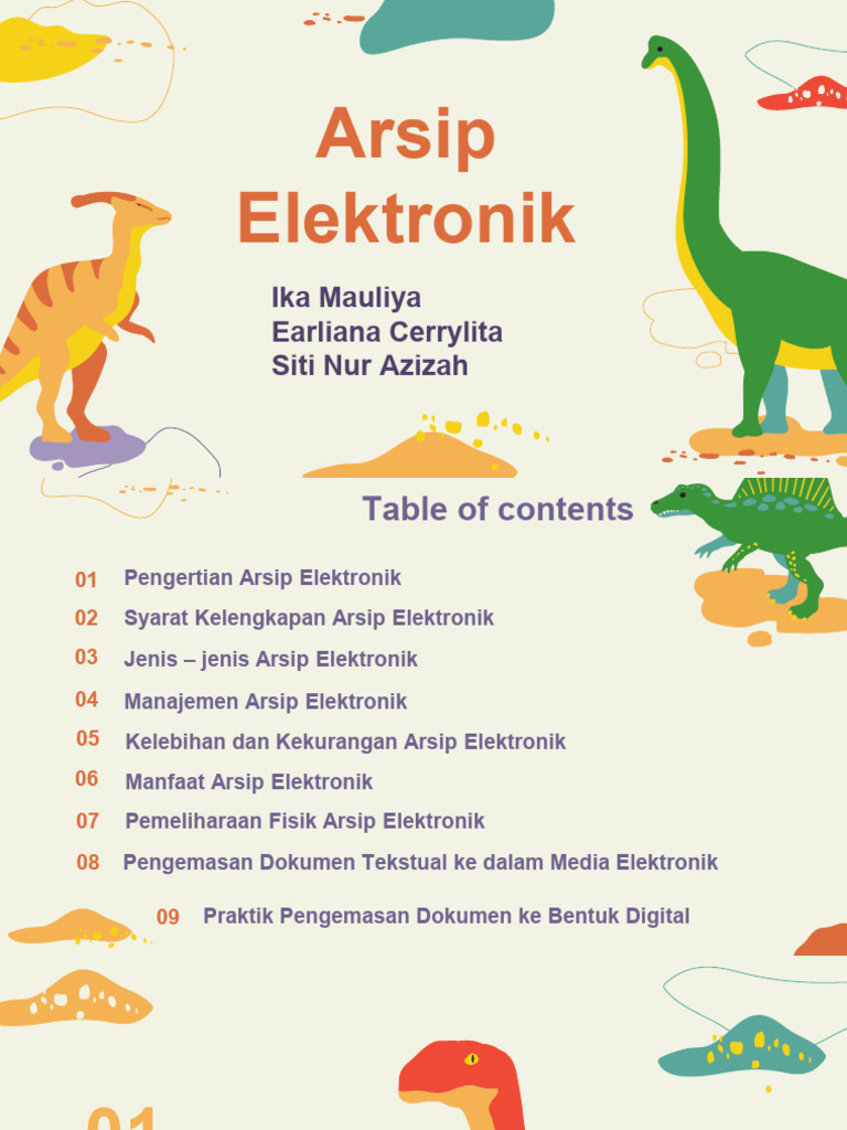 PPT Kelompok 3 - Arsip Elektronik - SOK - Kelas 6D | PDF