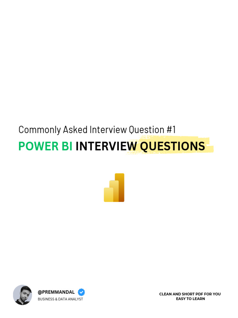 Commonly Asked Power Bi Interview Questions | PDF | Data | Data Analysis