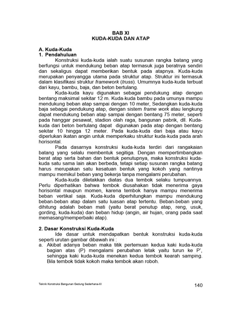 Bab Xi Kuda-Kuda Dan Atap | PDF