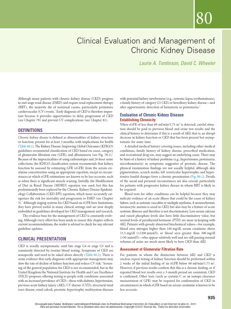 Chronic Kidney Disease Management Guide | PDF | Chronic Kidney Disease ...
