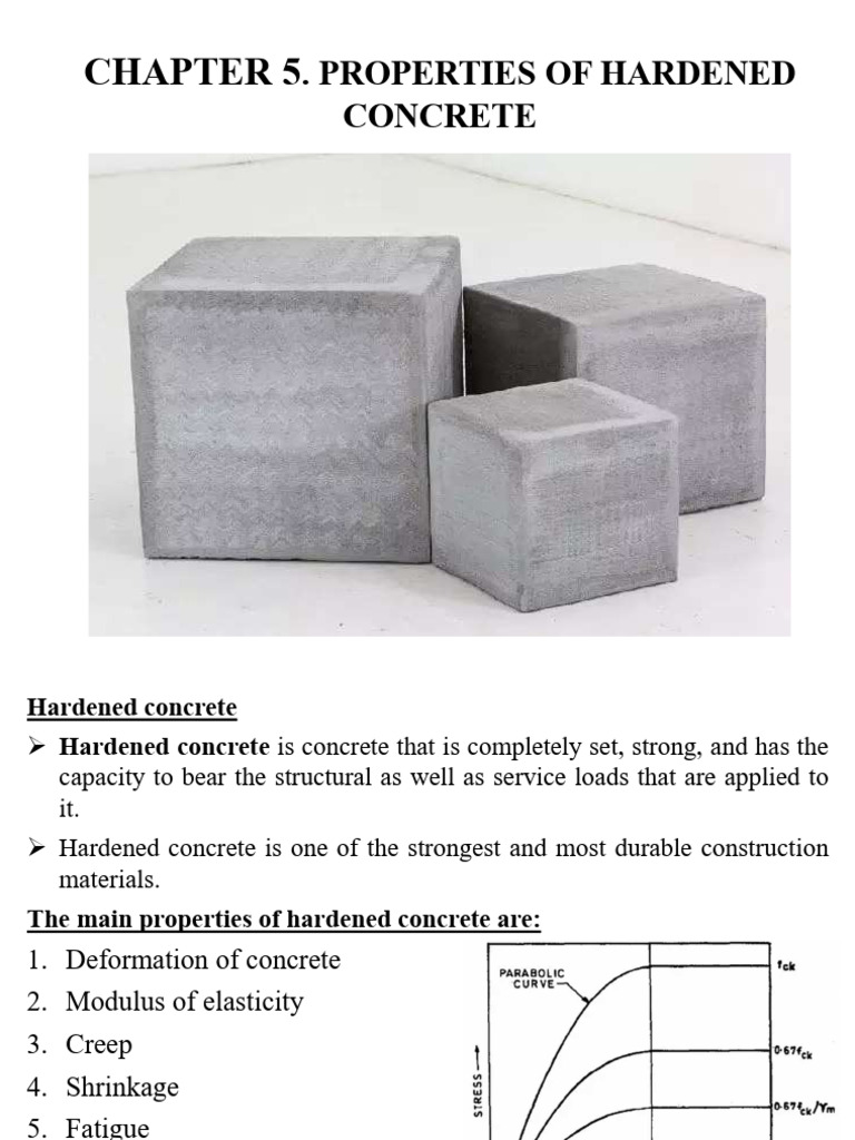 CH 5 Properties of Hardened Concrete | PDF | Concrete | Deformation ... CH 5 Properties of Hardened Concrete | PDF | Concrete | Deformation ...