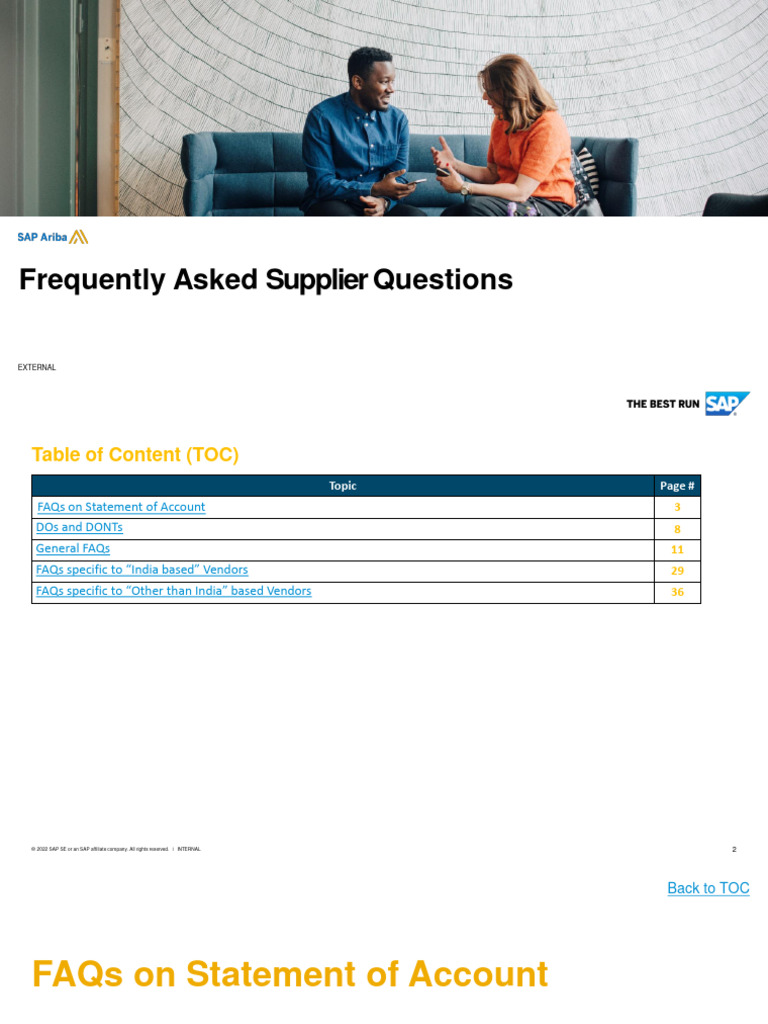 Infosys - Frequently Asked Supplier Questions - FAQ Document | PDF ...