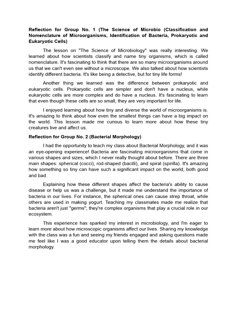 Reflections | PDF | Bacteria | Sexually Transmitted Infection