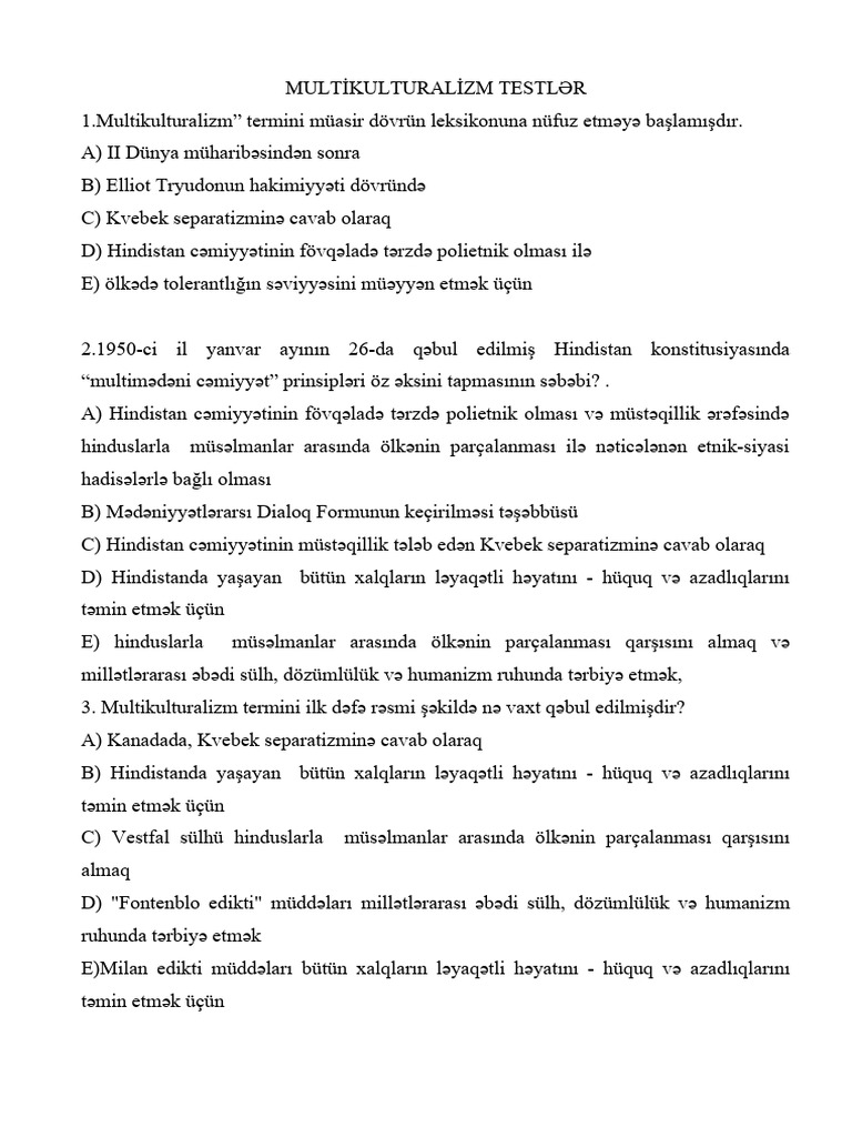 Multikulturalizm | PDF