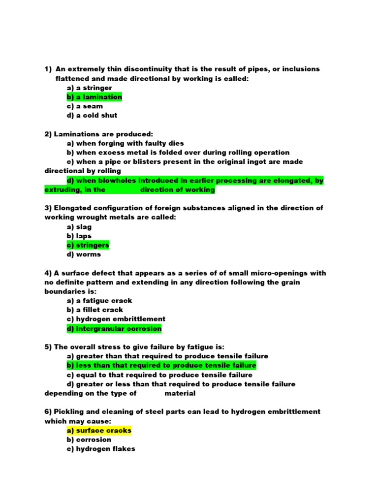 CGSB EMC Sample Exam (No Answers) | PDF | Fracture | Metals
