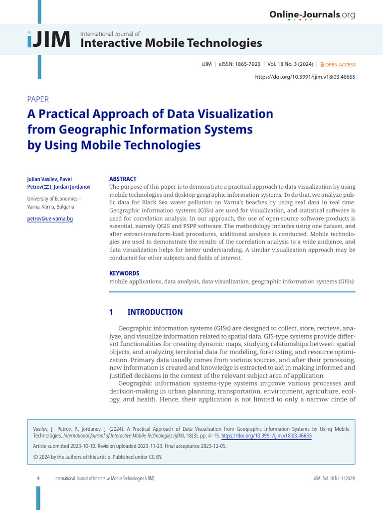 Mobile GIS Data Visualization Techniques | PDF | Geographic Information ...