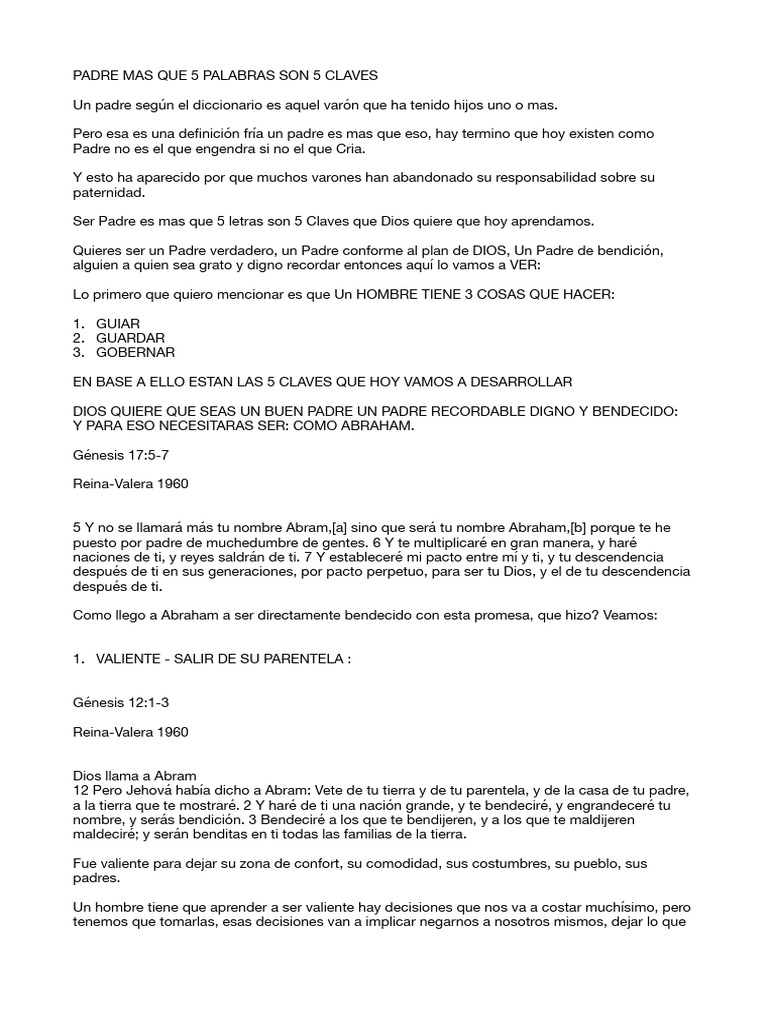 Padre 5 Claves | PDF | Abrahán | Creencia religiosa y doctrina