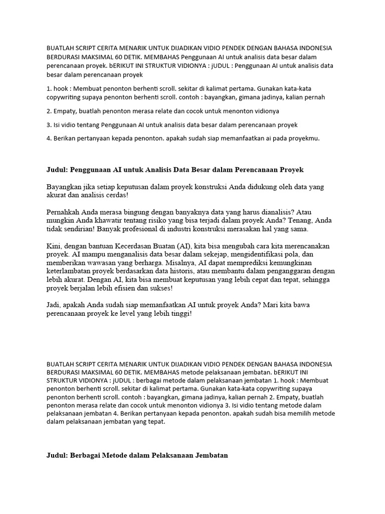 AI dalam Analisis Data Proyek | PDF
