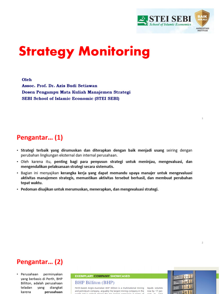 Strategy Monitoring | PDF | Karier & Perkembangan | Bisnis