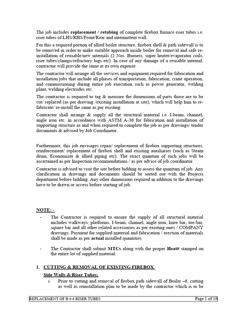 Scope of Work (Final) - SVP 2202 | PDF | Employment | Pipe (Fluid ...