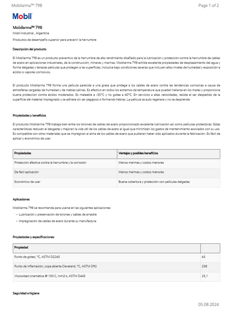 GL XX Mobilarma 798 | PDF | Acero | Exxon Mobil