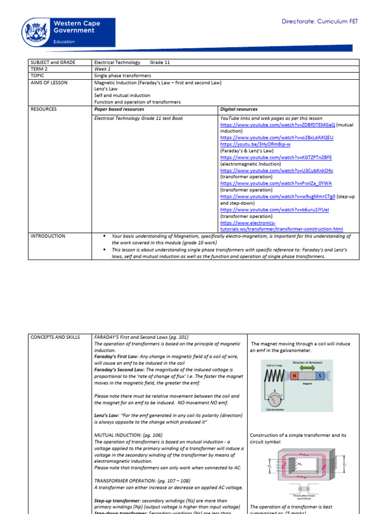 Grade 11: Understanding Transformers | PDF | Transformer | Electromagnetic Induction