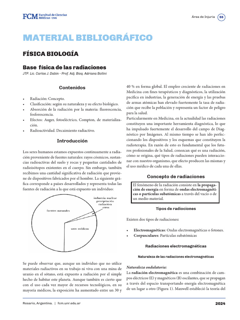 BIOFISICA | PDF | Desintegración radioactiva | Radiación electromagnética