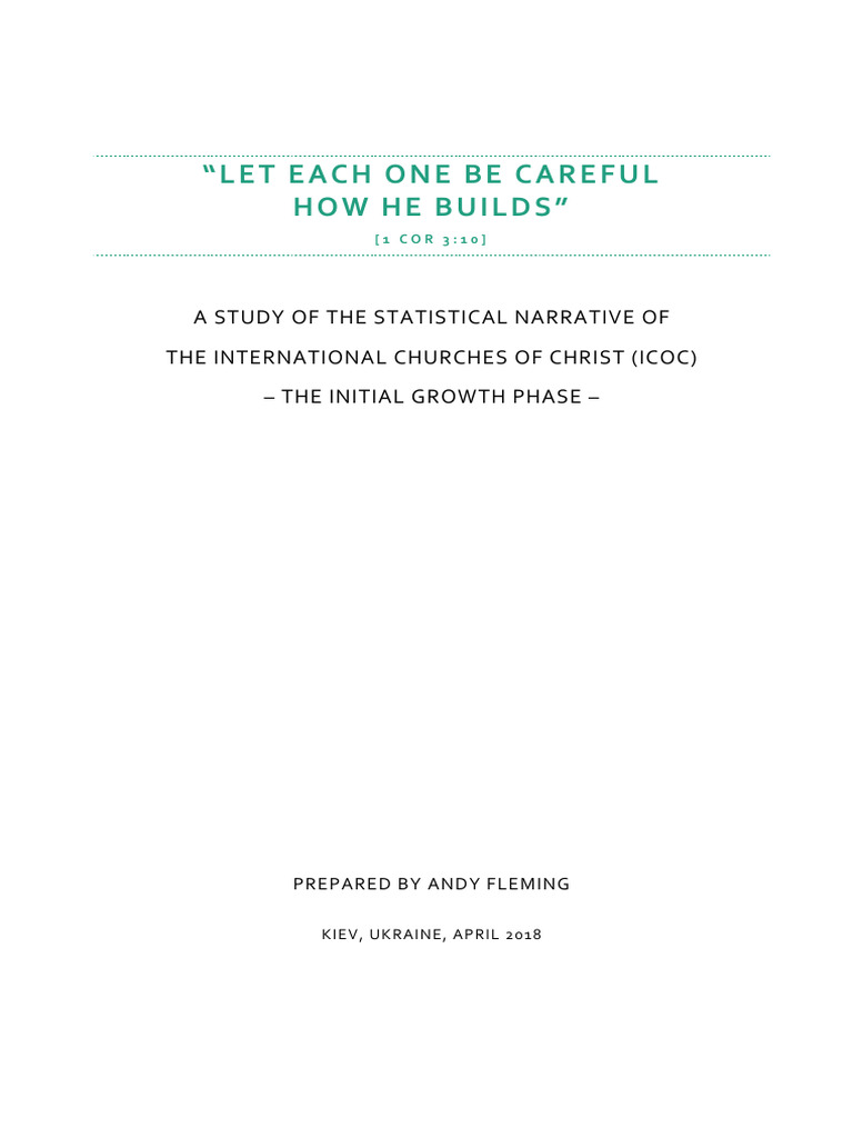 Let Each One Be Careful How He Builds | PDF | Disciple (Christianity ...