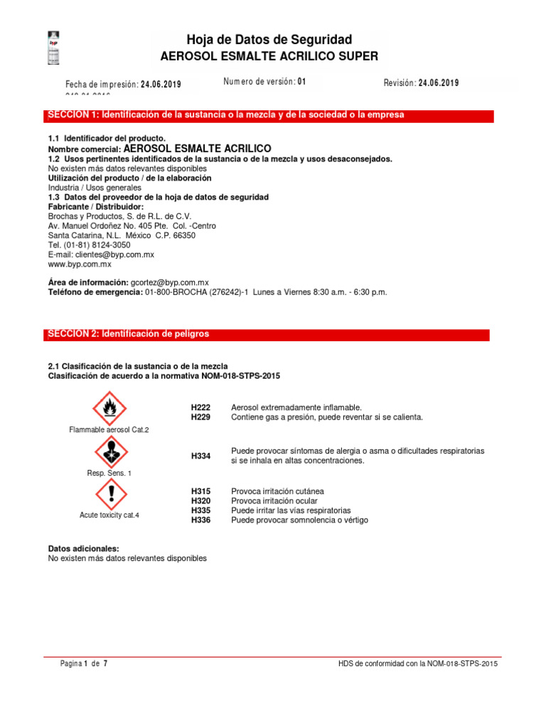 HDS Pintura BYP | PDF | Química