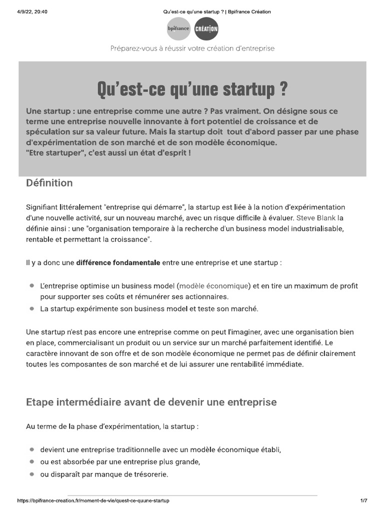 Startup | PDF