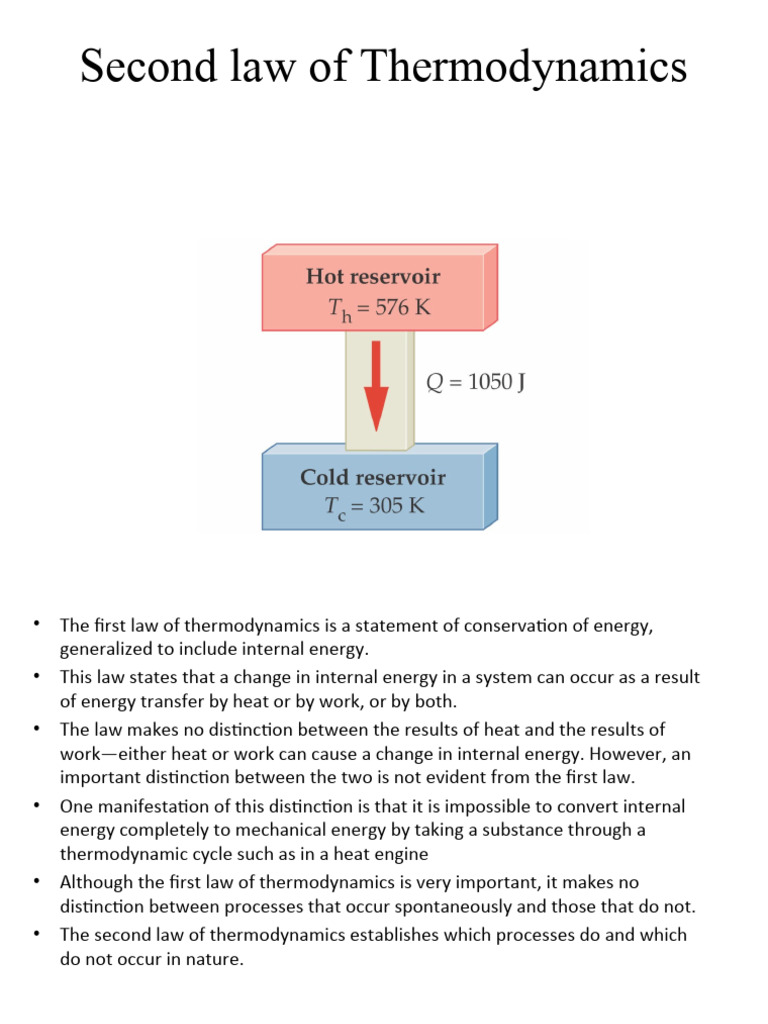 Entropy and The Second Law of Thermodynamics | PDF | Heat | Second Law ...