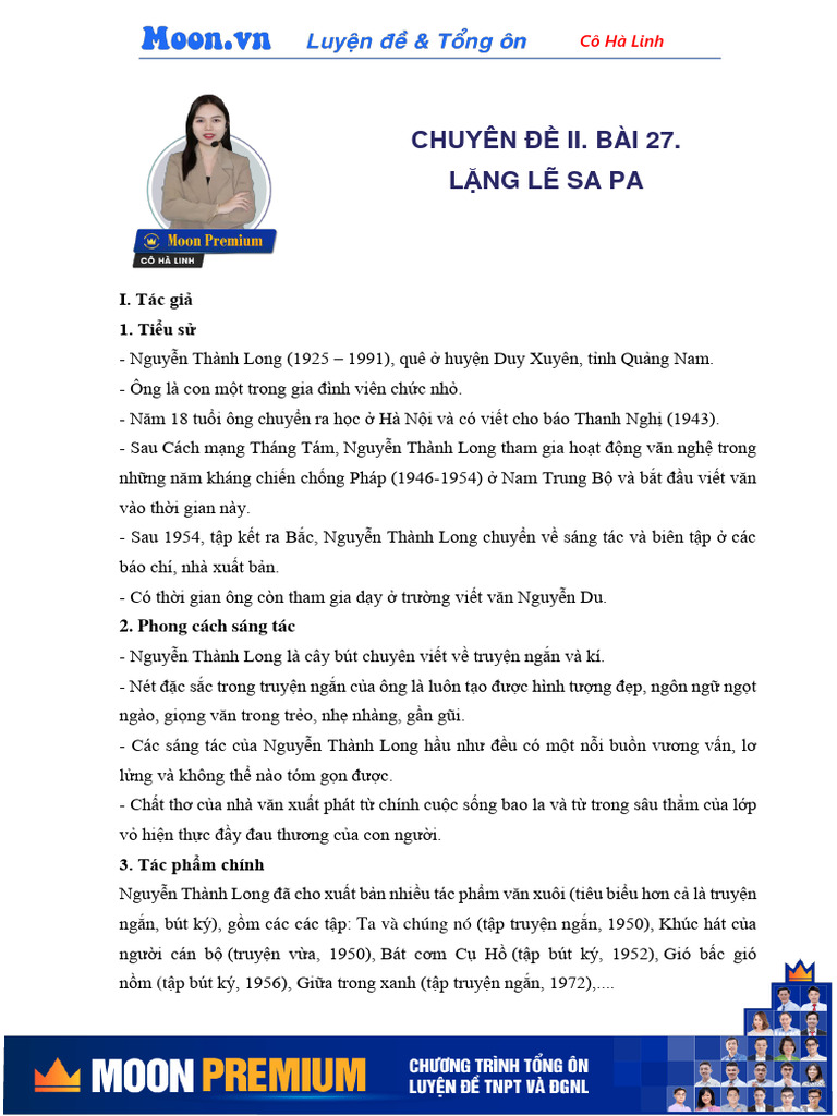 Tai Lieu Phan Tich Lang Le Sapa Nguyen Thanh Long 11229400 ...