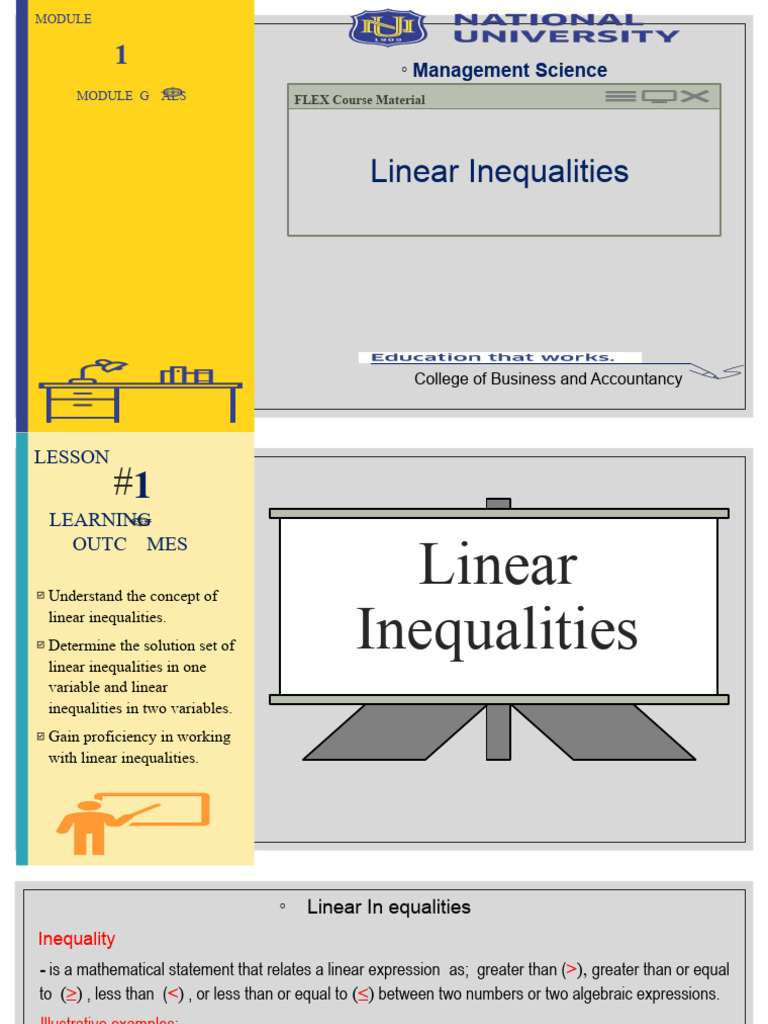 Linear Inequalities | PDF | Inequality (Mathematics) | Mathematical ...