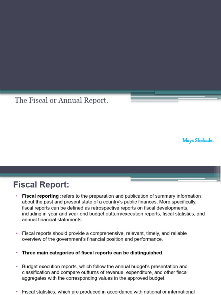 Understanding Fiscal Reporting Essentials | PDF | Financial Statement ...