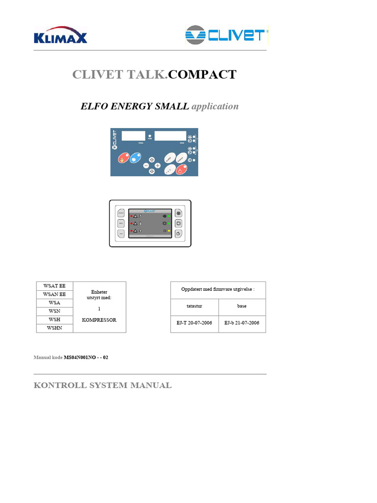 Clivet Talk - Compact | PDF