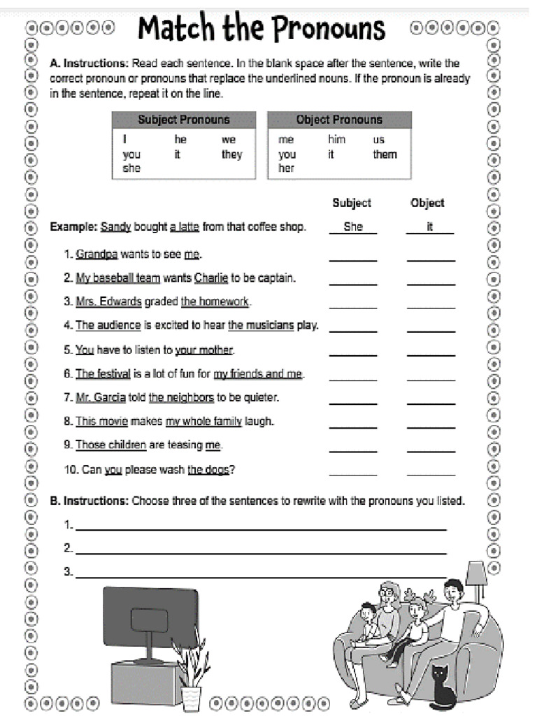 Pronoun Case Worksheet | PDF