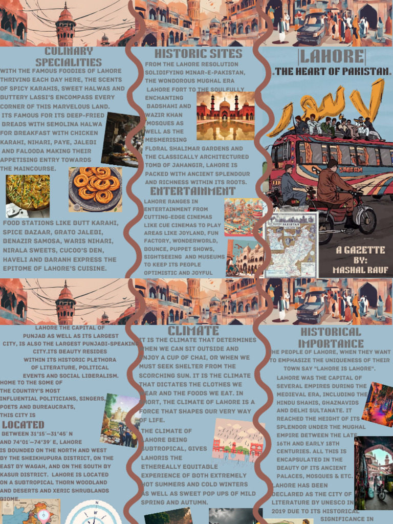 Lahore The Heart of Pakistan - A Travel Brochure | PDF | Lahore | Foods