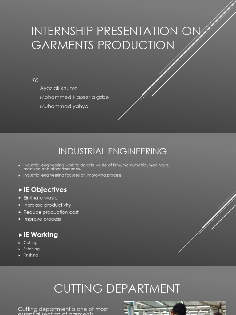 Internship Report | PDF | Sewing | Clothing