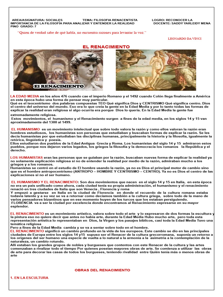 el renacimiento | PDF | Renacimiento | Edades medias