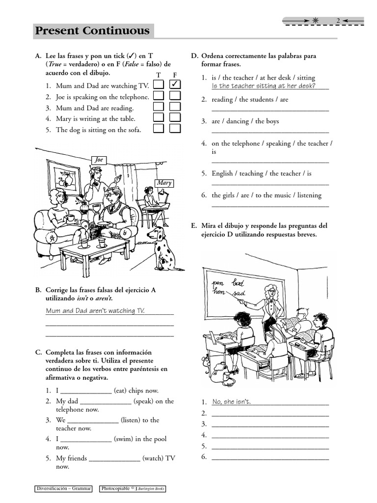 Gram - 14 - 0102.present Continuous | PDF