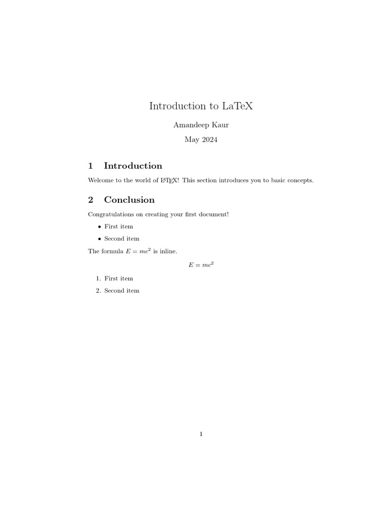 LaTeX Basics for Beginners | PDF | Teaching Methods & Materials