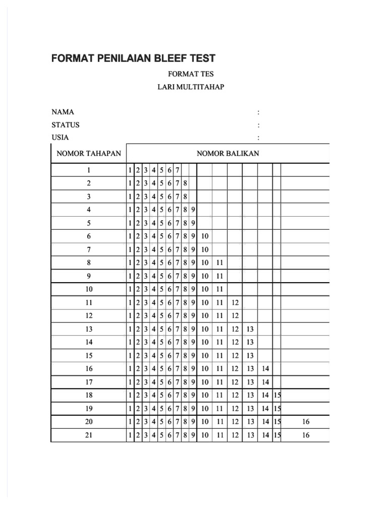 Format d'évaluation du test Bleep | PDF | Technologie et ingénierie