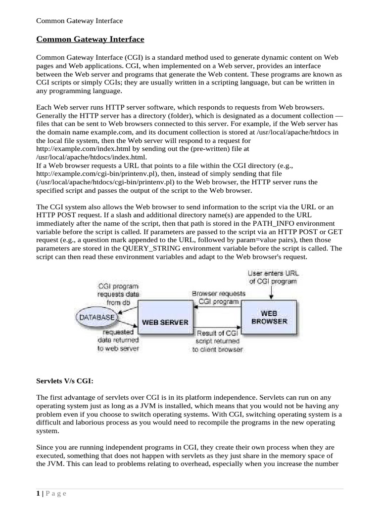 CGI | PDF | Networking | Web Server