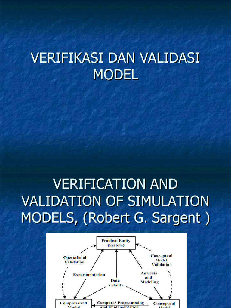 Verifikasi dan Validasi Model Simulasi | PDF