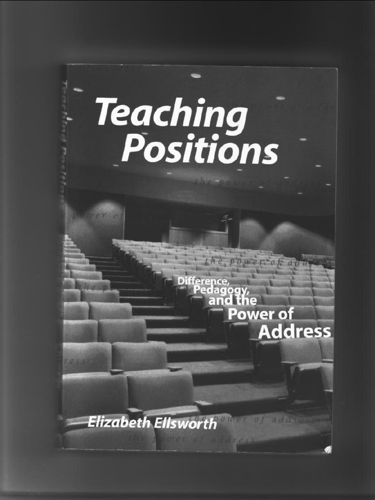 Teaching Positions - Elizabeth Ellsworth - Nuevo | PDF