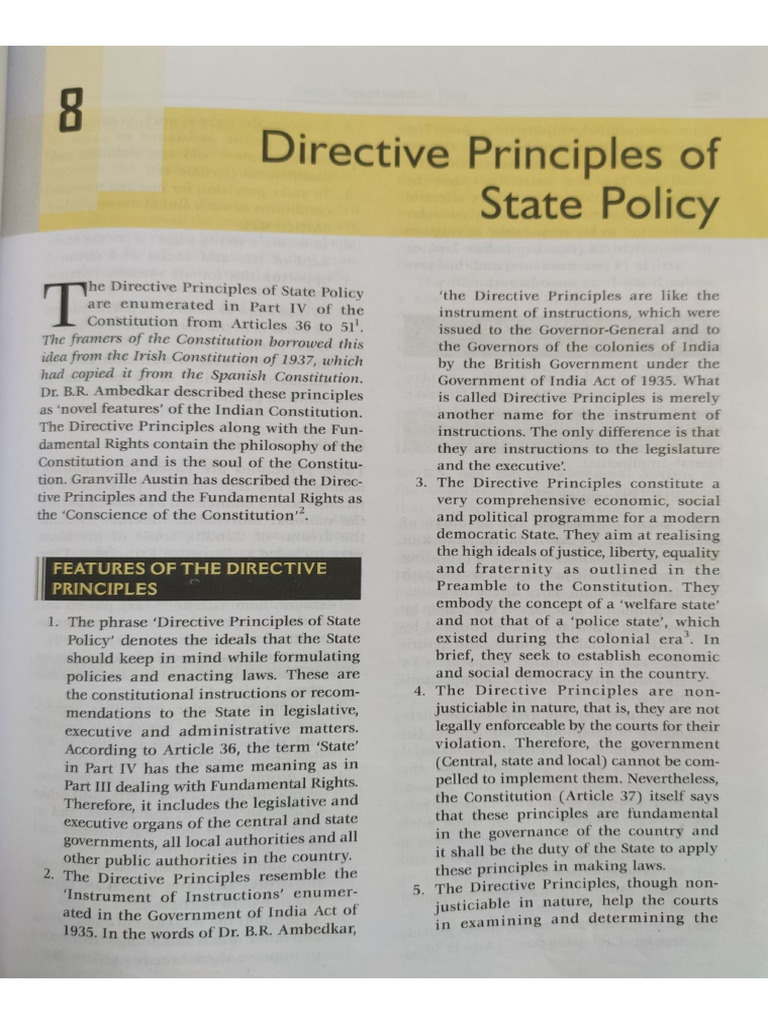 Directive Principle of State Policy | PDF