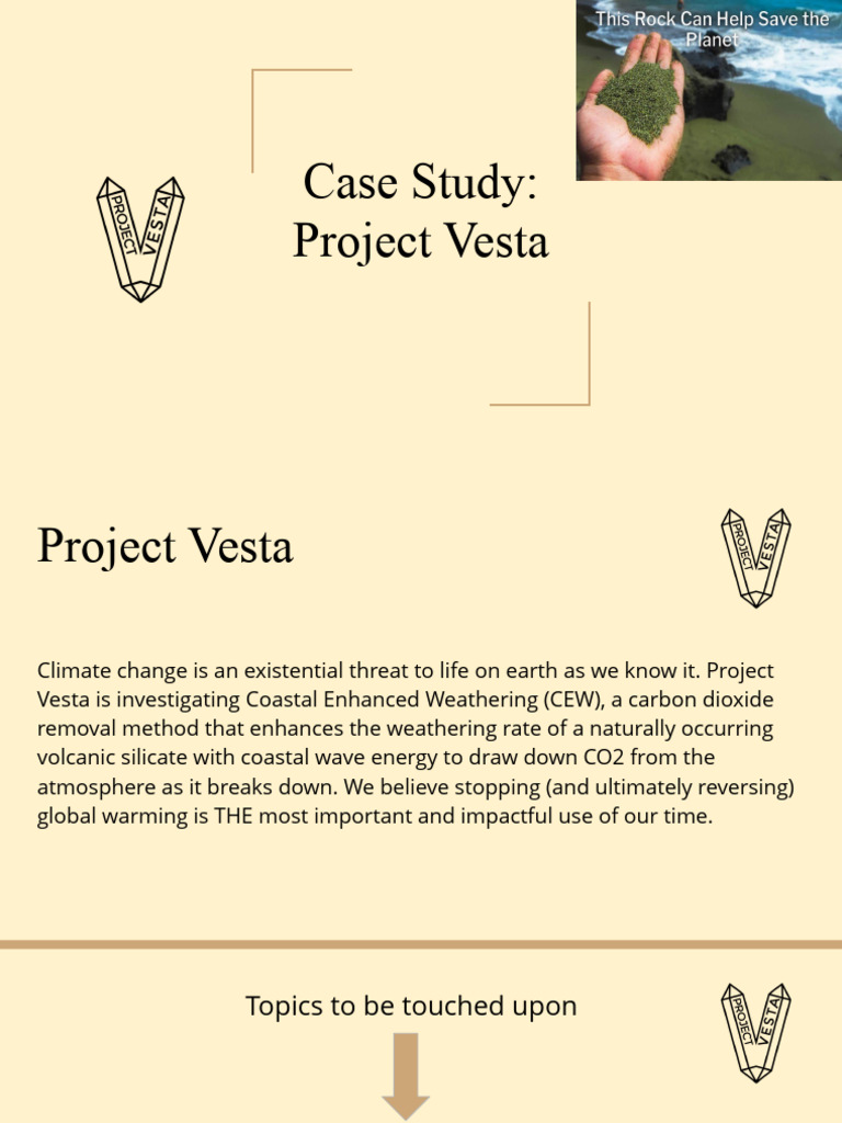 Case Study - Project Vesta | PDF | Carbon Sequestration | Oceans