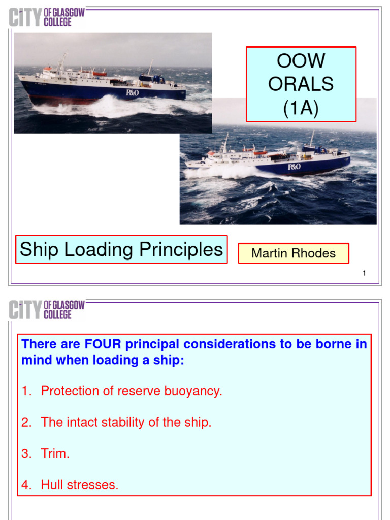 Ship Loading Principles and Regulations | PDF | Ships | Water Transport