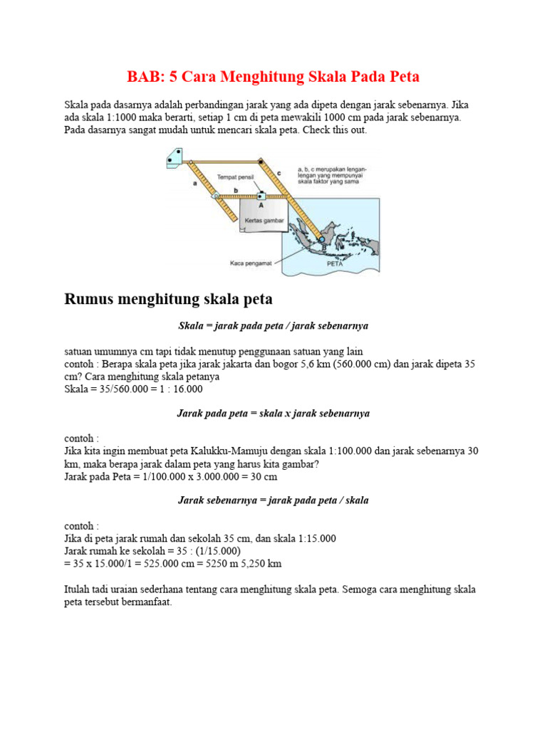 Cara Menghitung Skala Pada Peta | PDF