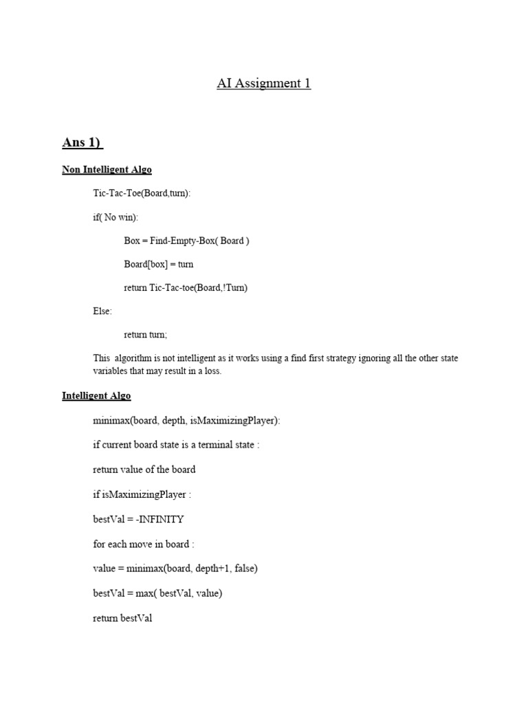 AI Assignment 1 (1) | PDF | Computer Programming | Computer Science