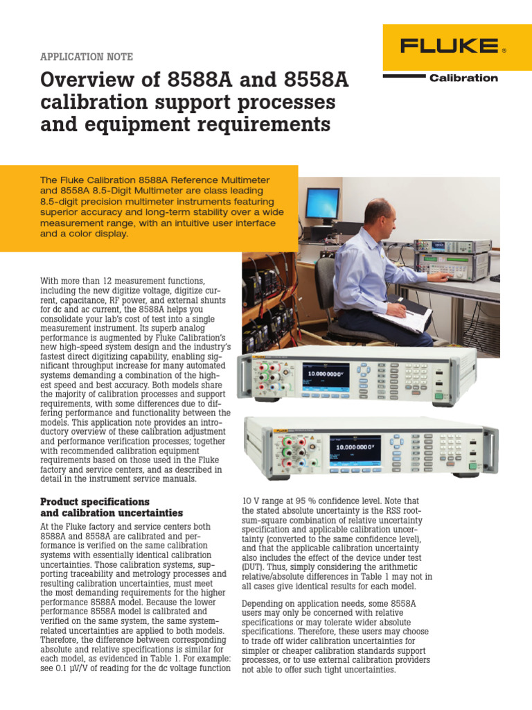 Overview of 8588A and 8558A Calibration Support Processes and Equipment ...