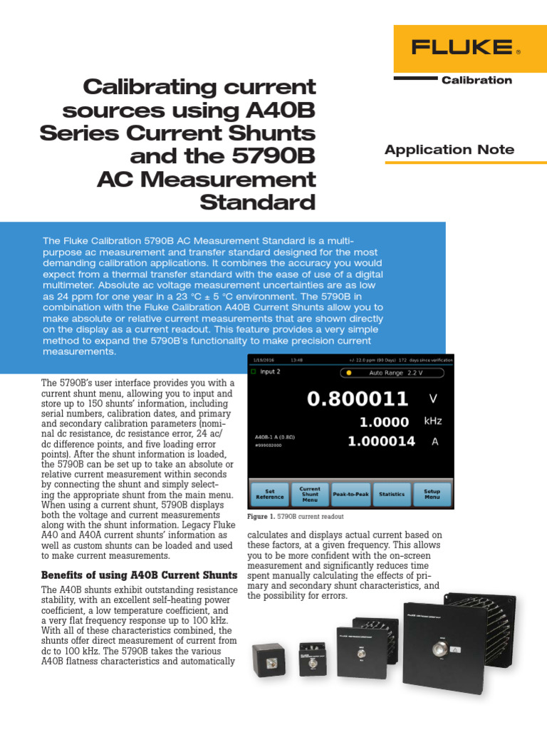 Calibrating Current Sources with A40B | PDF | Resistor | Calibration