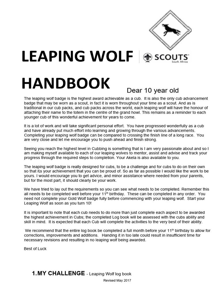 Cubs - Leaping Wolf Handbook | PDF | Knot | Recycling