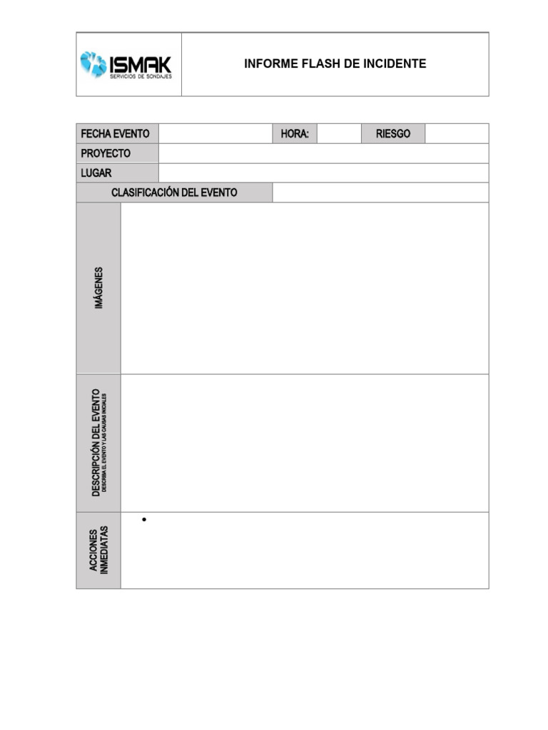 Informe Flash Incidente | PDF