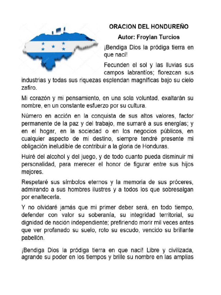 Oracion Del Hondureño | PDF