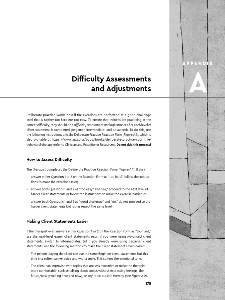 Appendix A | PDF | Psychotherapy | Feeling